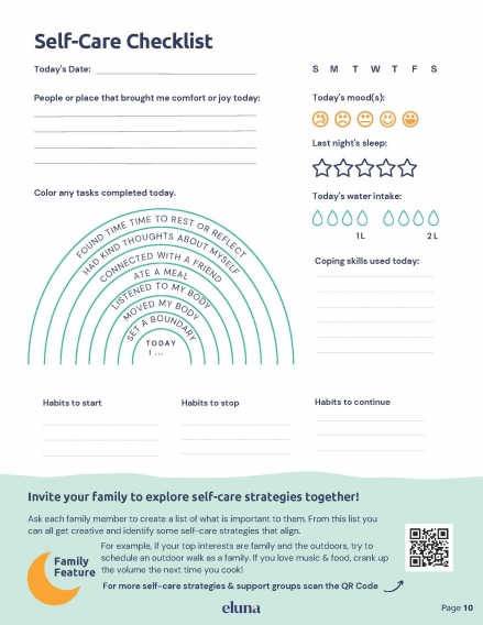 Printable Posters for Self-Care & Coping Skills - Eluna